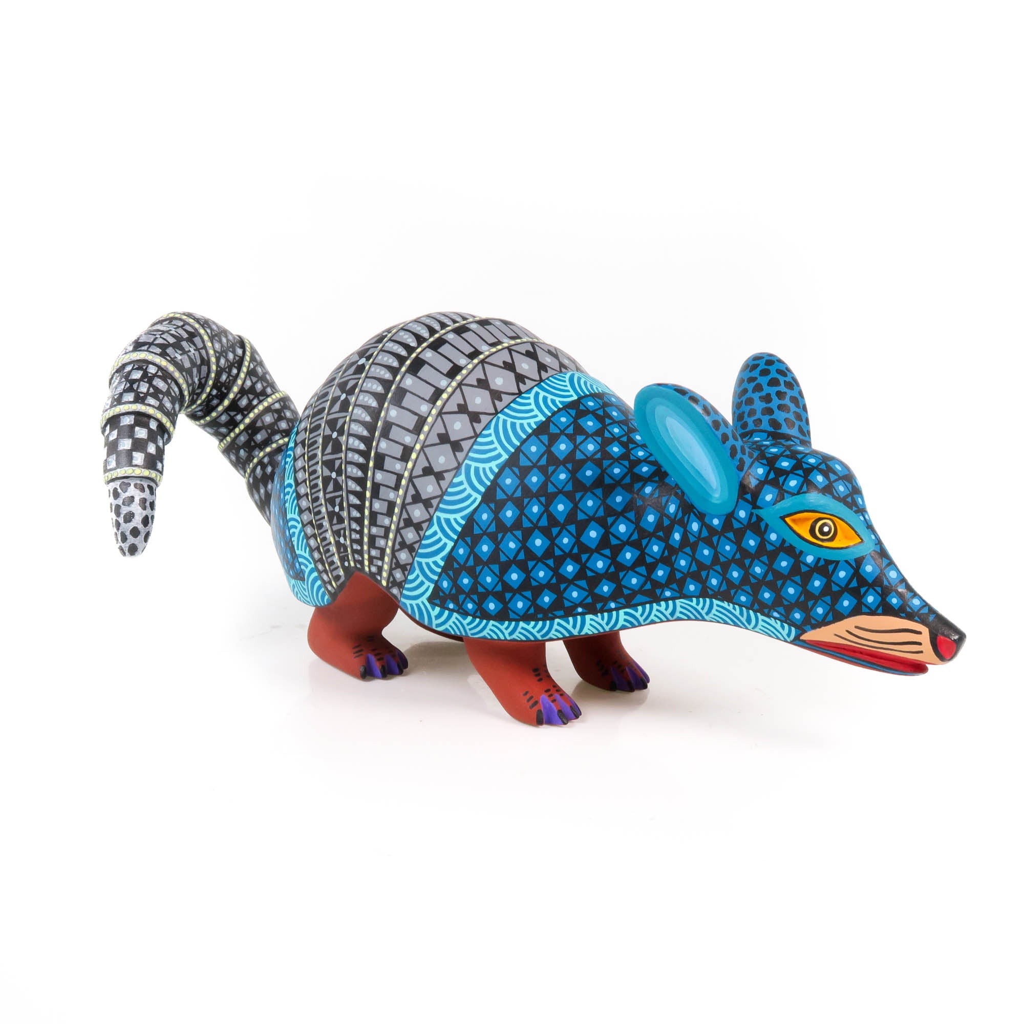 Blue Armadillo - Oaxacan Alebrije Wood Carving – VivaMexico.com ...