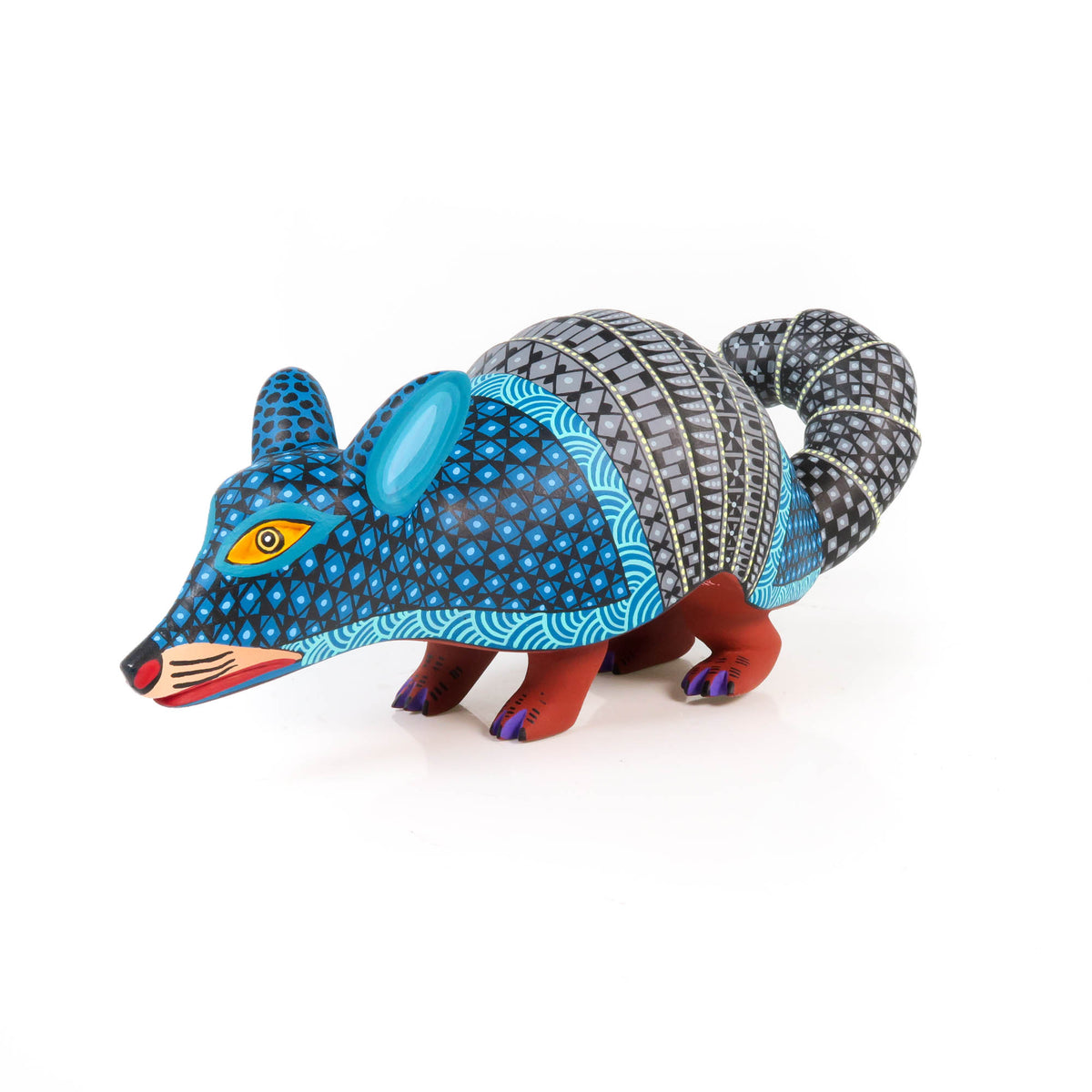 Blue Armadillo - Oaxacan Alebrije Wood Carving – VivaMexico.com ...