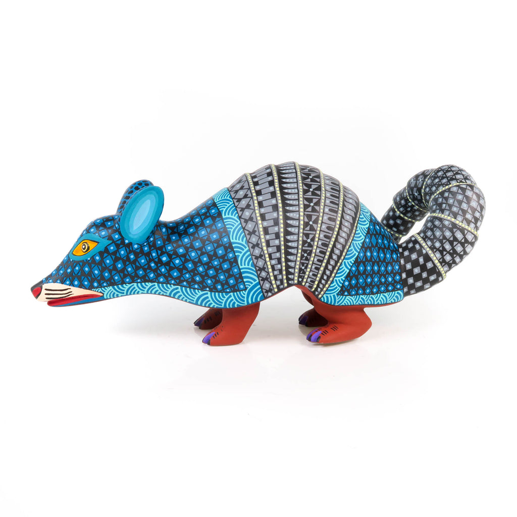 Blue Armadillo - Oaxacan Alebrije Wood Carving – VivaMexico.com ...
