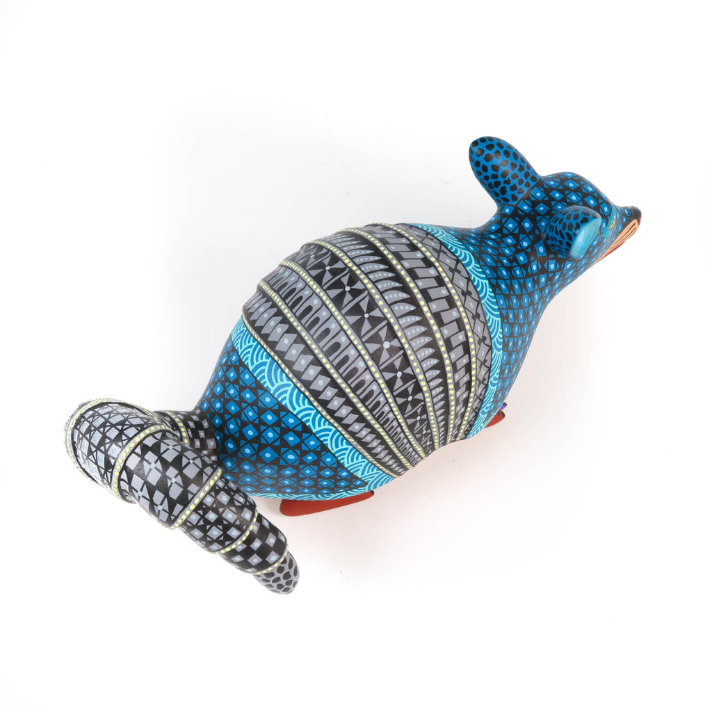 Blue Armadillo - Oaxacan Alebrije Wood Carving – VivaMexico.com ...