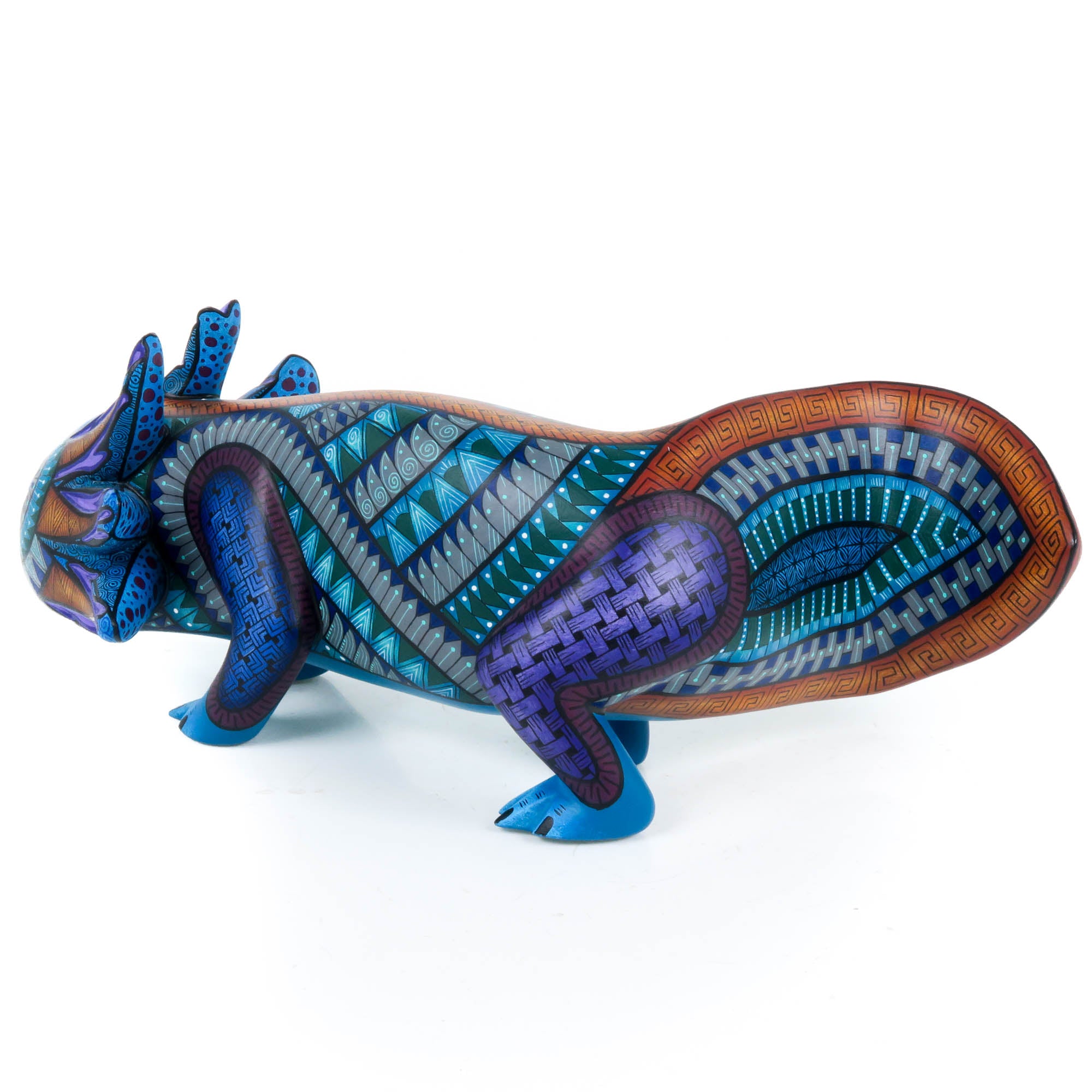Axolotl - Oaxacan Alebrije Wood Carving – VivaMexico.com - Mexican Art