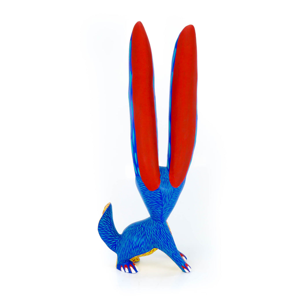 Big Eared Rabbit (Blue) - Oaxacan Alebrije Wood Carving – VivaMexico ...