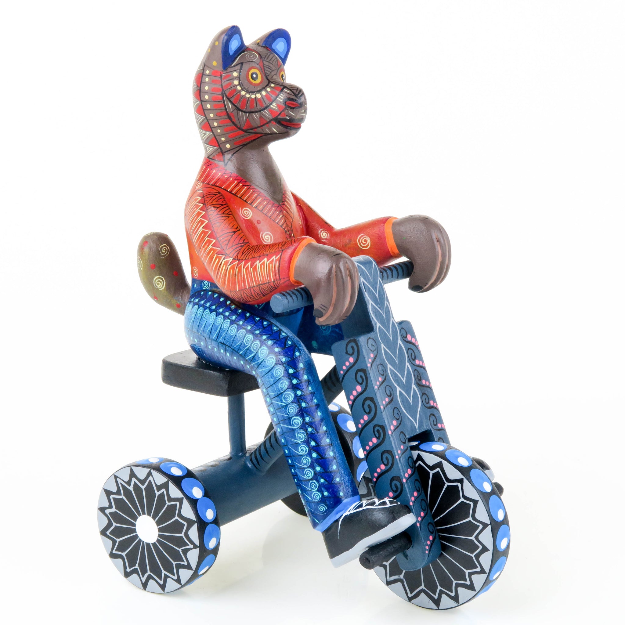 Bear Riding Tricycle - Oaxacan Alebrije Wood Carving Mexican Folk Art ...