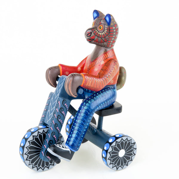 Bear Riding Tricycle - Oaxacan Alebrije Wood Carving Mexican Folk Art ...