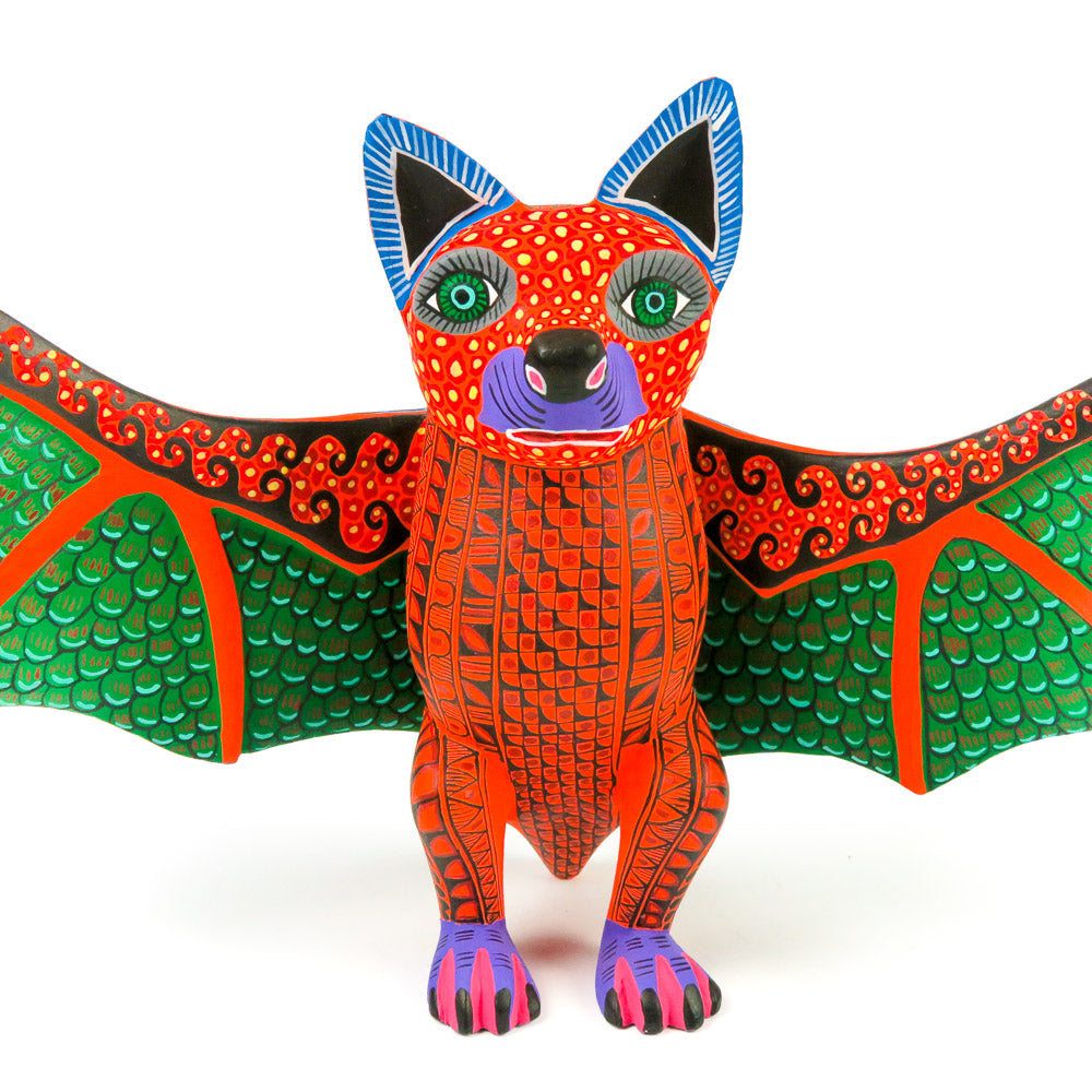 Bat - Oaxacan Alebrije Wood Carving – VivaMexico.com - Mexican Art