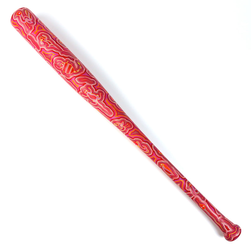 Alebrije Painted Baseball Bat Oaxacan Wood Carving Folk Art (Red ...