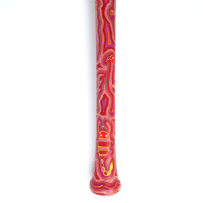 Alebrije Painted Baseball Bat Oaxacan Wood Carving Folk Art (Red ...